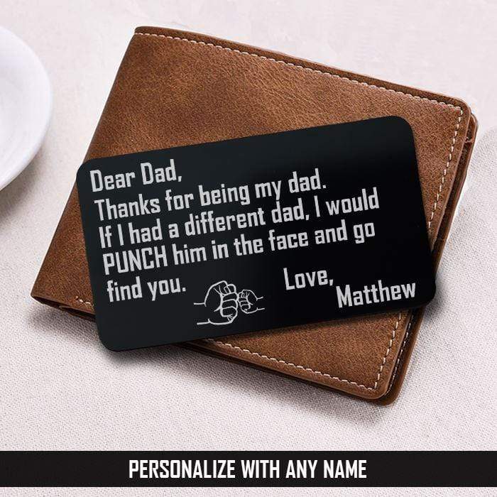 Dear Dad Premium Wallet Card — LemonsAreBlue