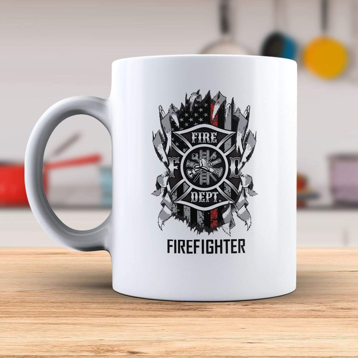 Personalized Firefighter Ripped Mug — LemonsAreBlue