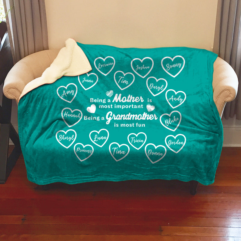 Grandmother Is Most Fun Personalized Blankets — LemonsAreBlue