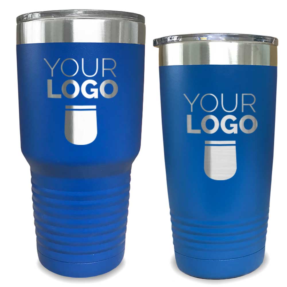 Custom Logo Tumblers - Laser Engraved Travel Mugs with Etched Logo ...